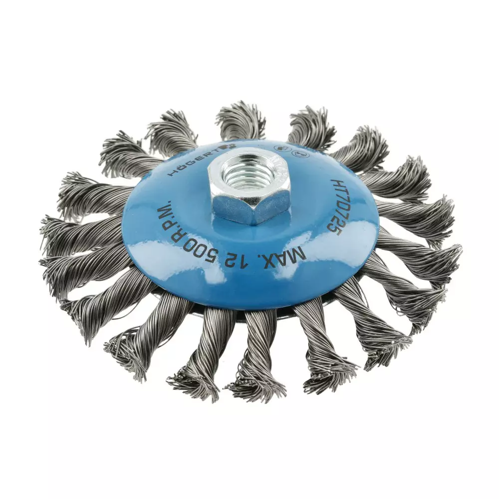 Buy Hogert Technik Disc Brush, 0.3 mm Steel Wire, 100 mm Diameter and ...