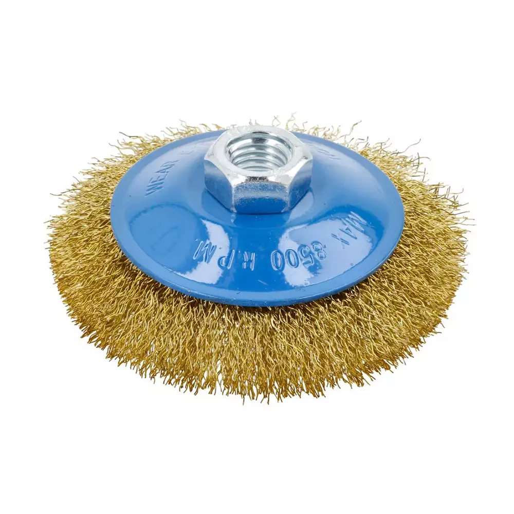 Buy Hogert Technik Disc Brush, 0.3 mm Brass Wire, 100 mm Diameter and ...