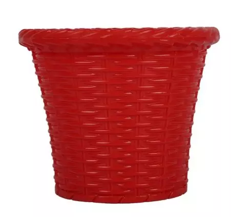 Buy Gamla 8 Inch Polypropylene Maroon Round Shining Pot Fresh Online in ...