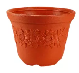 Buy Gamla 5 Inch HDP Blow Orange Round Sunny Pot Gold Online in India ...
