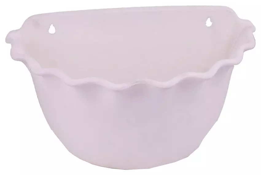 Buy Gamla 12 Inch White Polypropylene Round Platinum Pot Fresh Online ...