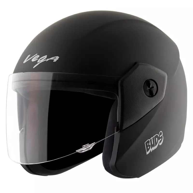 Buy Vega BUDS DX Dull Black 2XS Open Face Helmet Online in India at ...