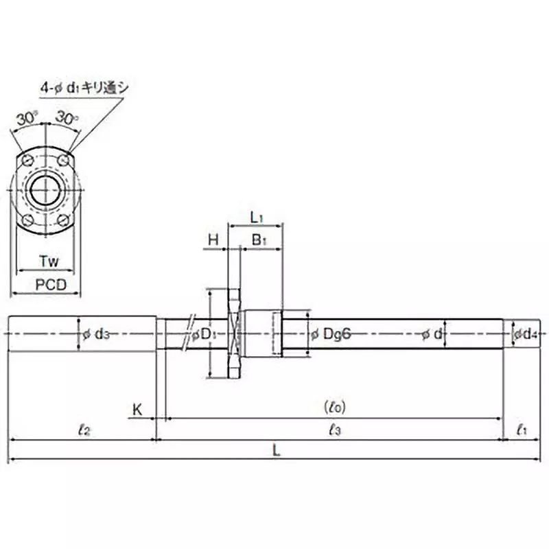 Buy Thk MDK Type Precision Ball Screw 4x11 mm, MDK0801-3GT+160LC5A ...