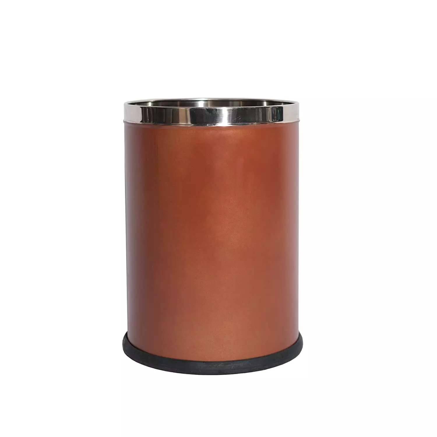 Buy MOFNA 8 L Black Stainless Steel Solid Open Top Dustbin Online in ...