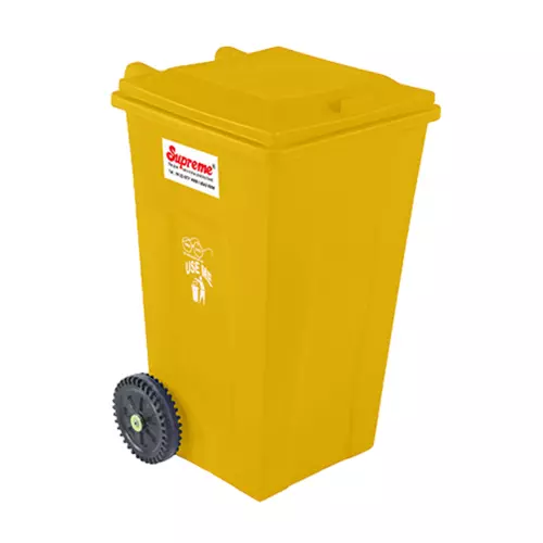 Buy SUPREME 120 L Yellow Wheeled Dustbin Online in India at Best Prices
