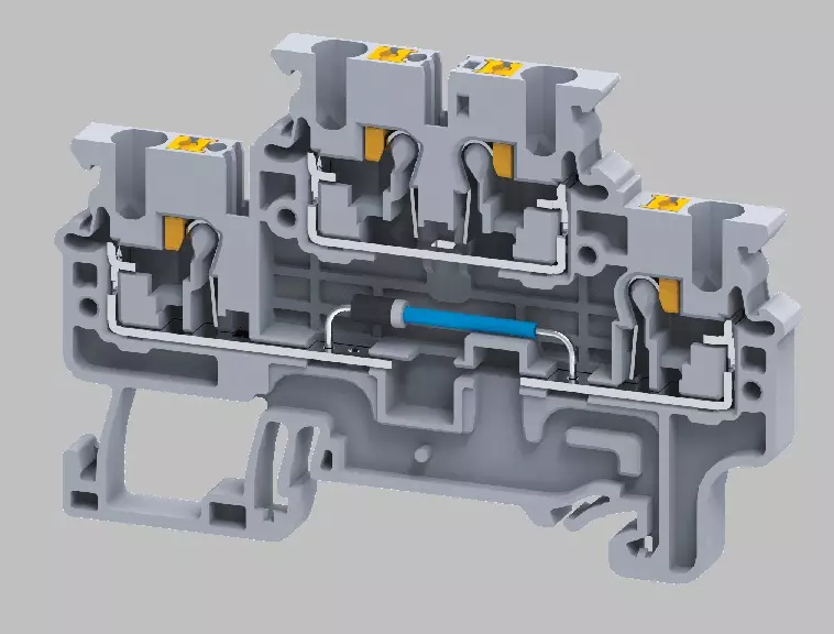 Buy Connectwell 2.5 sq.mm Terminal Block with electronic components In ...