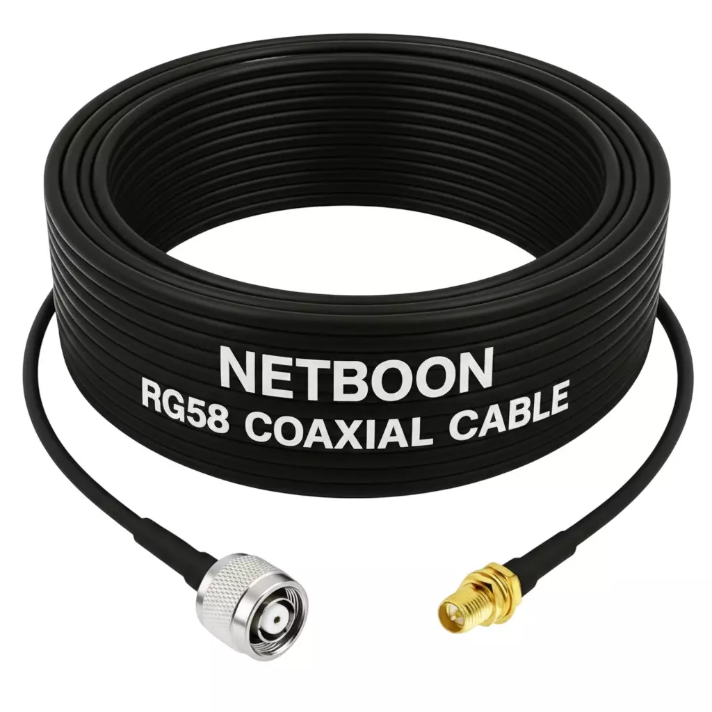 Buy NETBOON RG58 Low Loss Coaxial Cable with RP TNC Male to RP SMA ...