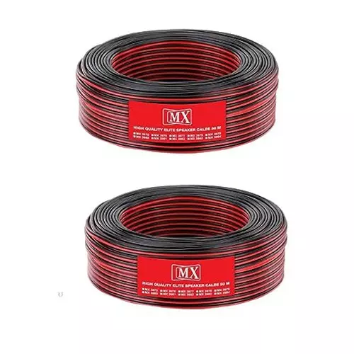 Buy MX 14 Wire x 22 AWG Dual Core Speaker Cable Red/Black 50 m (Pack of ...