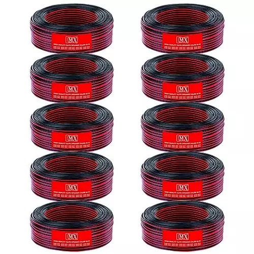 Buy MX 85 Wire x 14 AWG Dual Core Speaker Cable Red/Black 50 m (Pack of ...