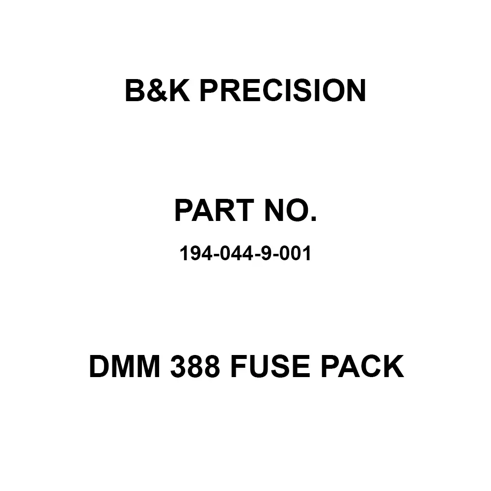 Buy B&K PRECISION DMM 388 Fuse Pack 2 Amp Current Rating, 194-044-9-001 ...