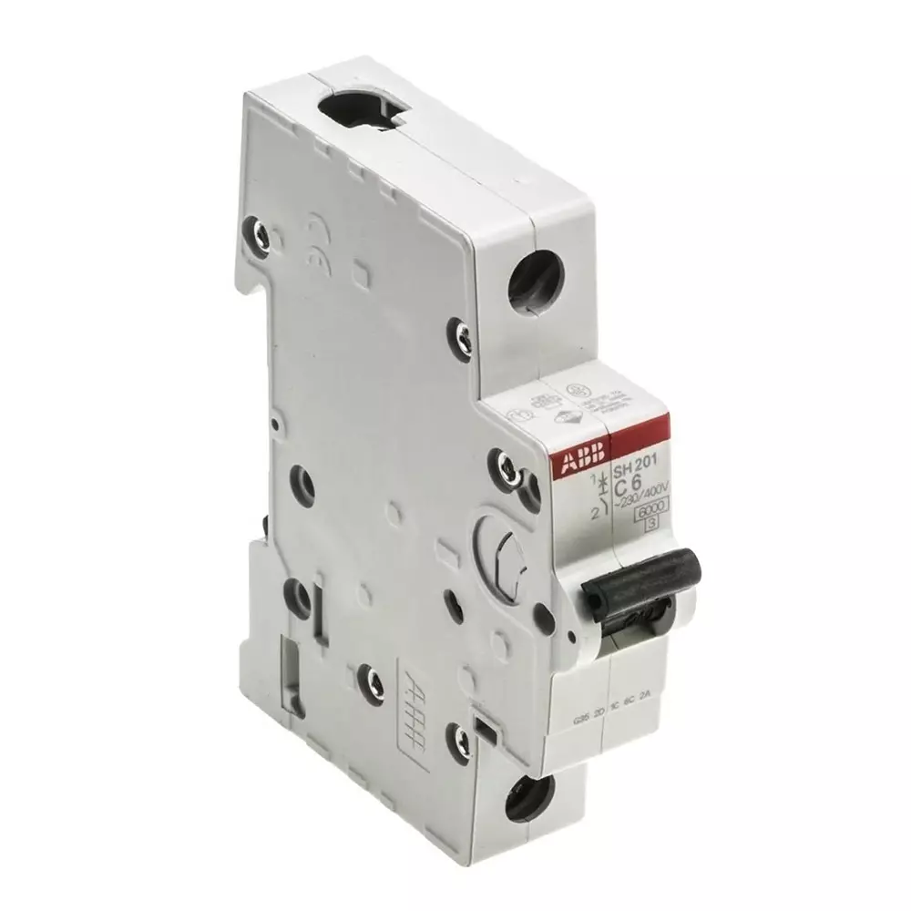Buy ABB Compact Home SH200 MCB, 1P, 6A Curve C, 440 V AC, 6 kA Breaking ...