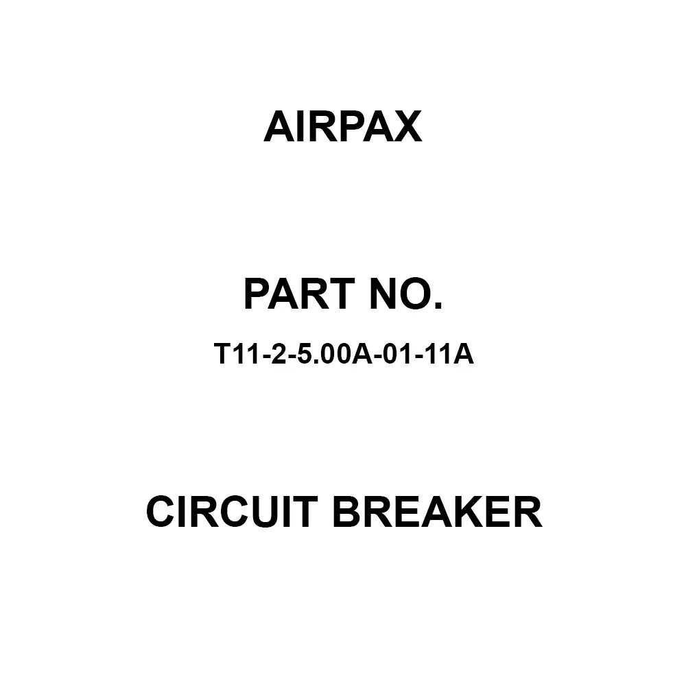 Buy AIRPAX Thermal Magnetic Circuit Breaker 5 Amp, T11-2-5.00A-01-11A ...