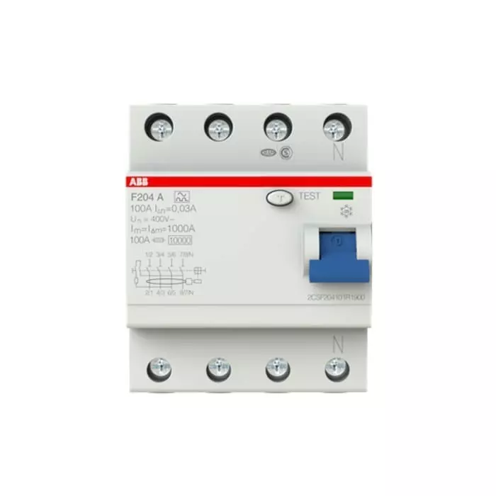 Buy ABB F200 RCCB, 100A, 4 Pole, 30mA, Type A, 230 V AC ...