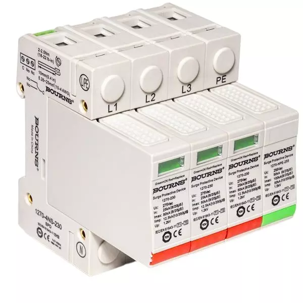 Buy Bourns Industrial Surge Protector DIN Rail 80 kA 220 V, 230 V, 380 ...