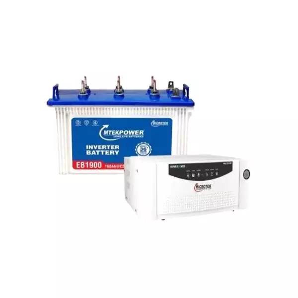Buy Microtek EB 1900+Microtek Super Power Sine Wave 1000 160 AH 1000 VA ...