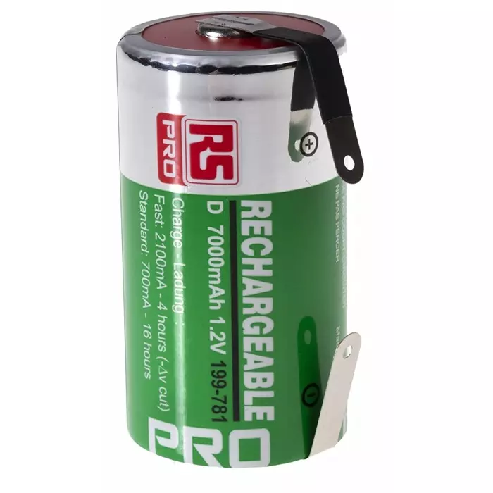 Buy RS PRO NiMH Rechargeable D Battery, 7 Ah, 199781 Online in India at ...