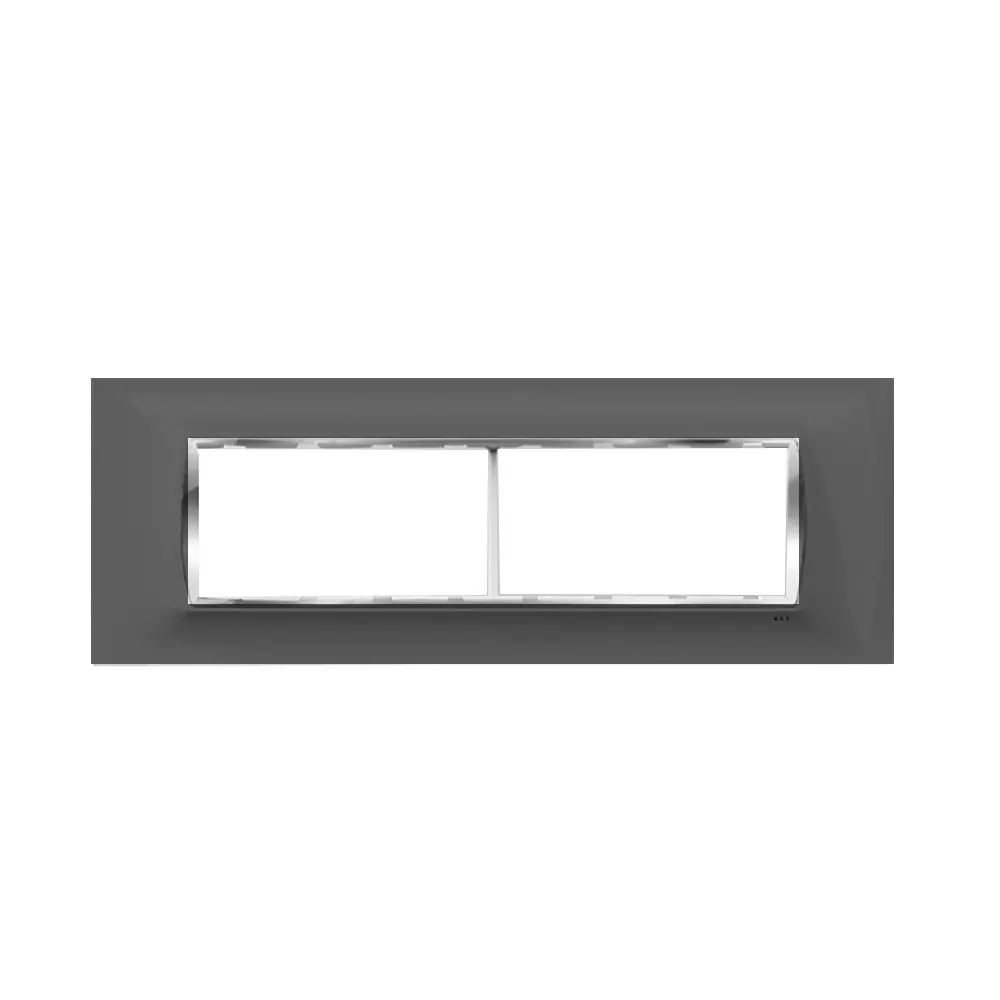 Buy Cona Glasglow Glass Effect Modular Plate Black 8 Modules(Horizontal ...