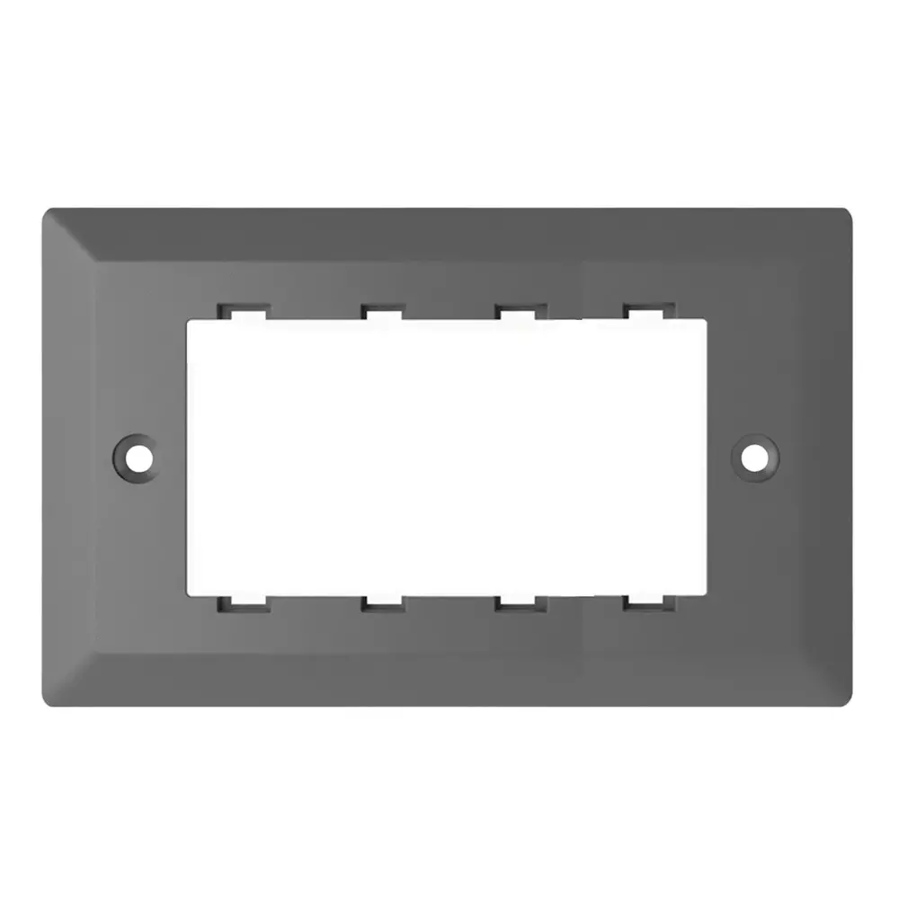 Buy Anchor Rego Cover Plate Single Mounting 4 Module Graphite Black PVC ...