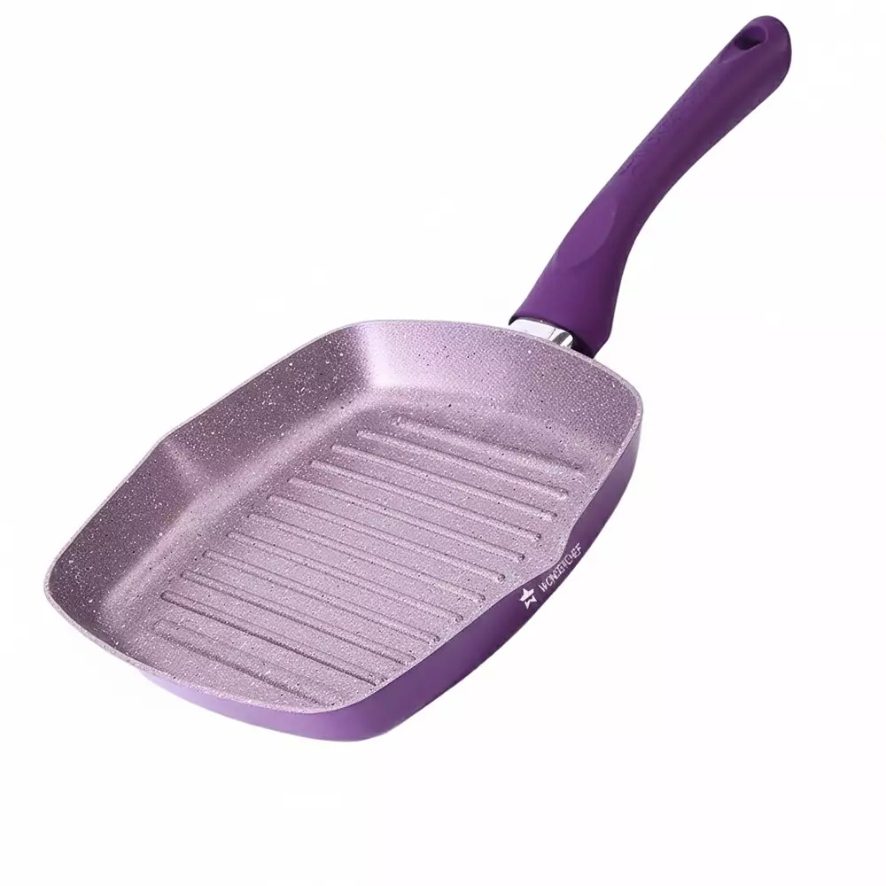 Buy Wonderchef Royal Velvet Grill Pan 24 cm 1.8 L Virgin Aluminium Non ...