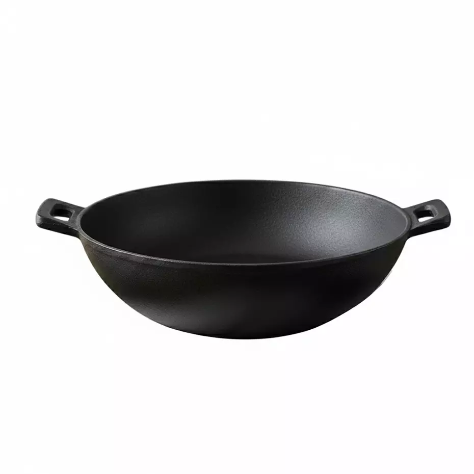 Buy Wonderchef Forza Pre Seasoned Kadhai 30 cm 3.35 L Cast Iron Black ...