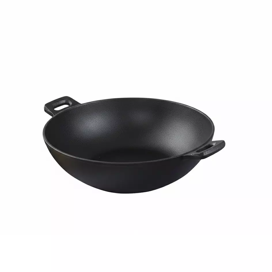 Buy Wonderchef Forza Pre Seasoned Kadhai 24 cm 1.9 L Cast Iron Black ...