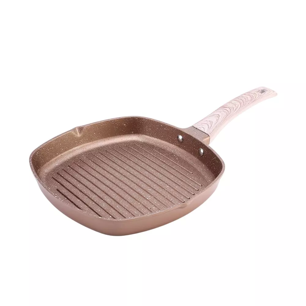 Buy Wonderchef Duralife Grill Pan 24 cm 1.5 L Pure Grade Aluminium Non ...