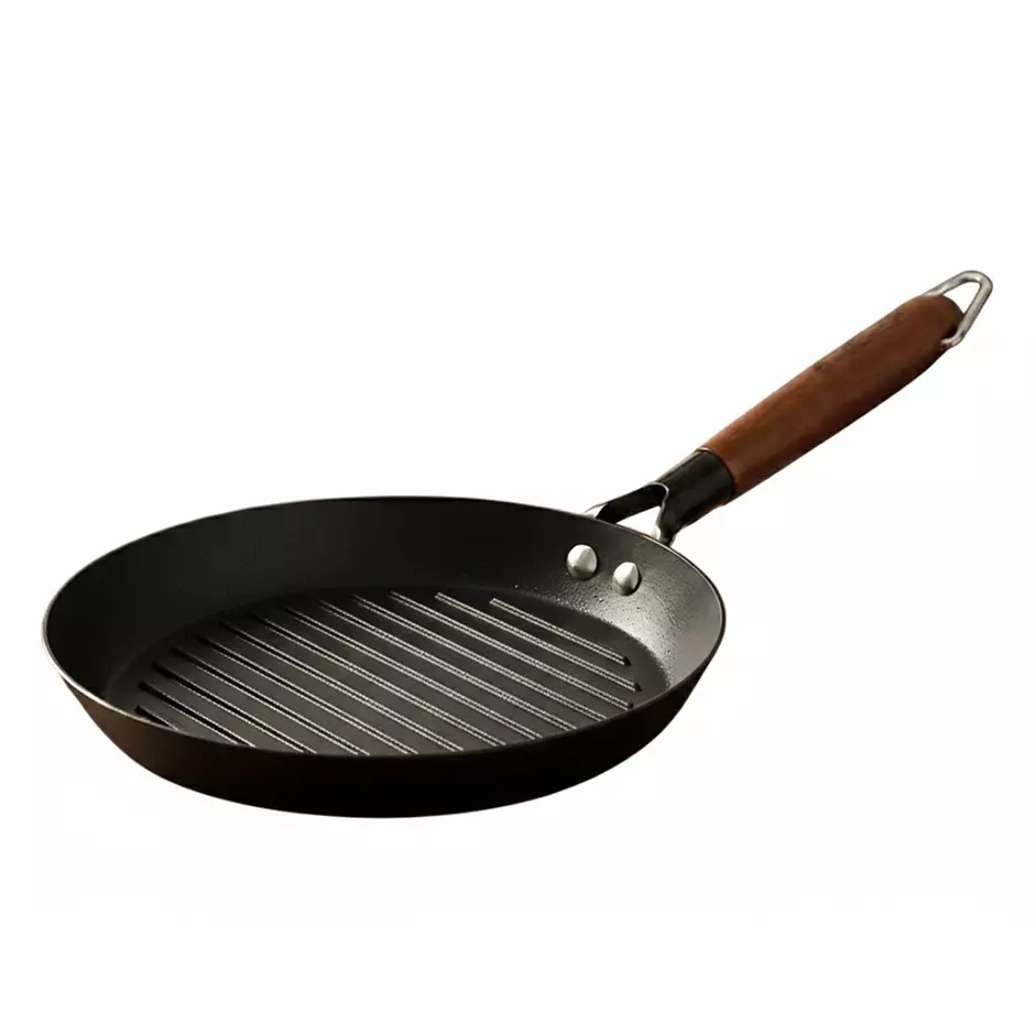 Buy Wonderchef Ferro Grill Pan 24 cm Cast Iron No Chemical Coating ...