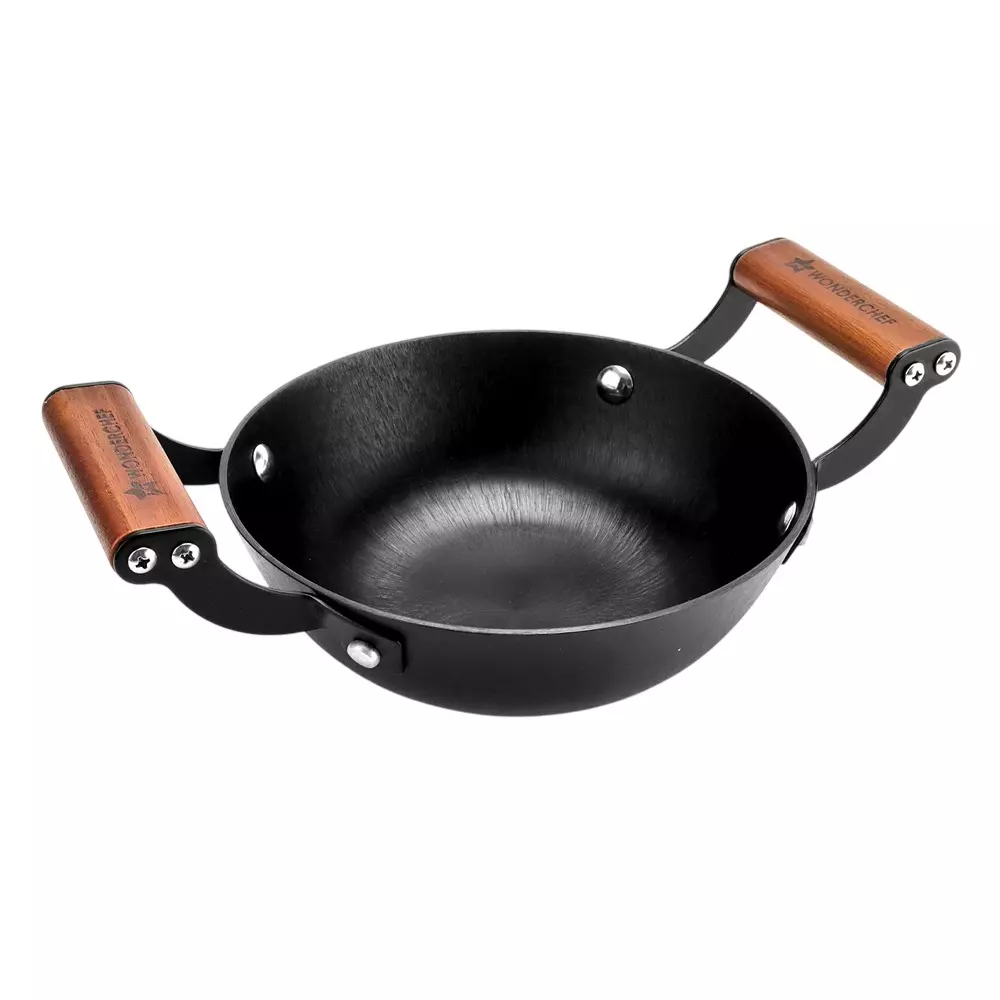 Buy Wonderchef Ferro Kadhai 20 cm Cast Iron Black, 63155058 Online at ...
