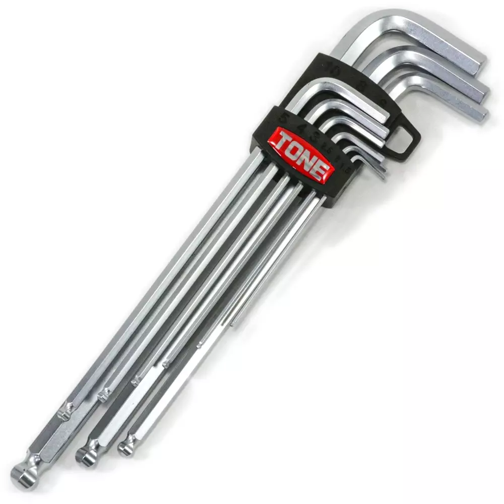 Buy TONE Long Ball Point L-Shaped Wrench Set 1.5, 2, 2.5, 3, 4, 5, 6 mm ...