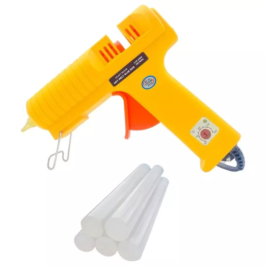 Buy CRAFTYGUN 150 W Glue Gun with 5 Sticks Standard Temperature Yellow ...
