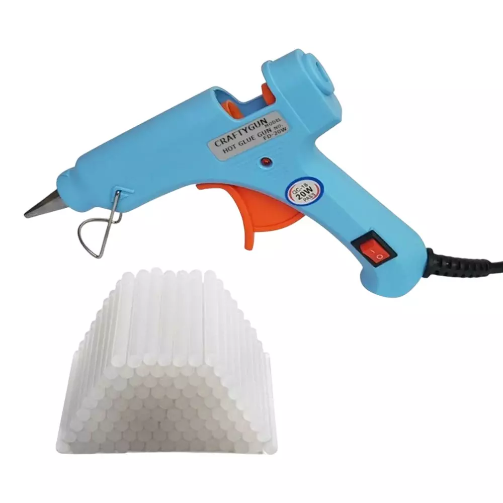 Buy CRAFTYGUN 20 W Mini Glue Gun with 50 Sticks Sky Blue 7 mm Stick Diameter, SH_SSKYBLU--MINI ...