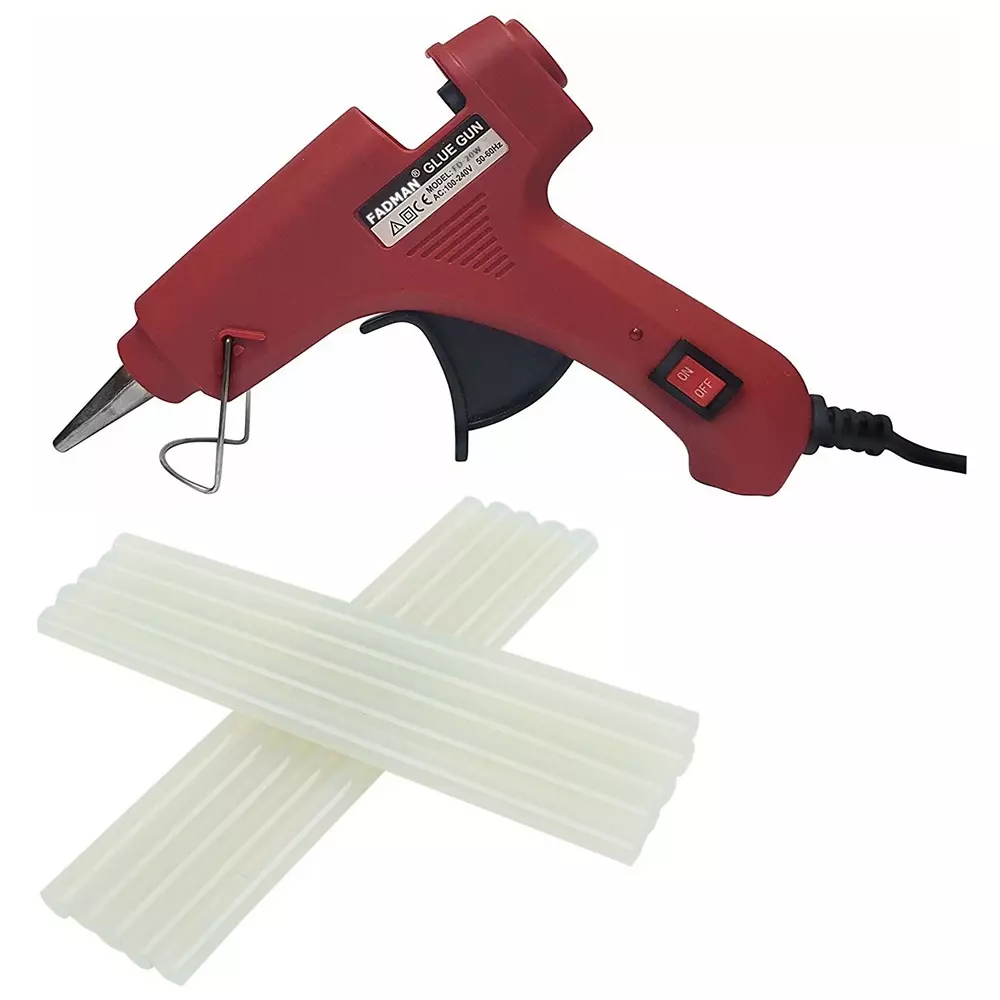 Buy Fadman 20 W Standard Temperature Hot Melt Mini Glue Gun with 10 ...