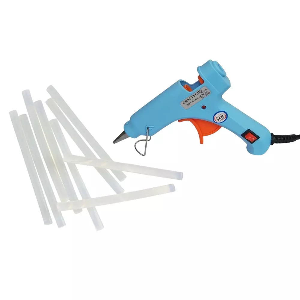 Buy CRAFTYGUN 20 W Standard Temperature Mini Glue Gun with 9 Sticks Sky ...