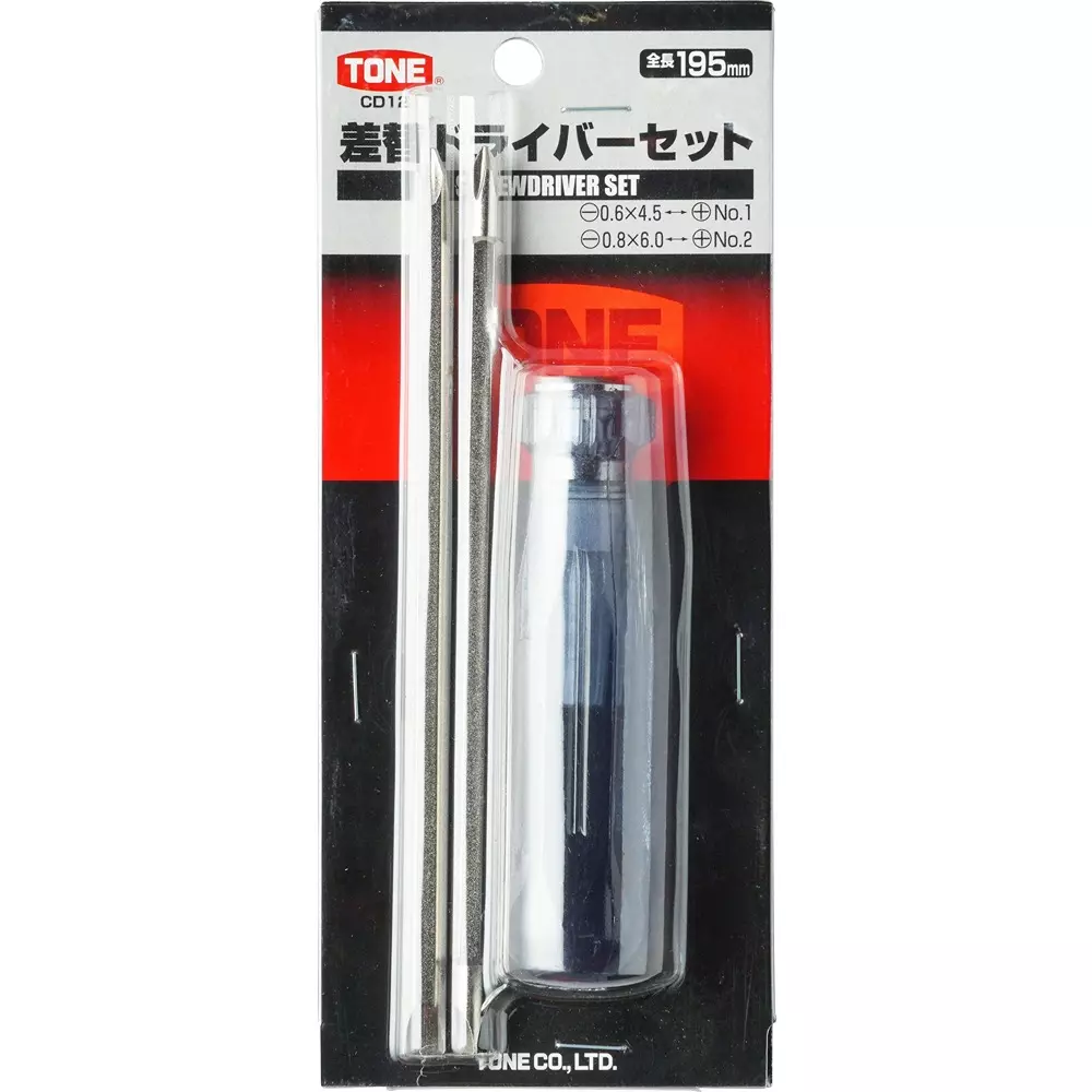 Buy TONE Screwdriver Set, Changeable Bits Resin Grip, CD12 Online at ...