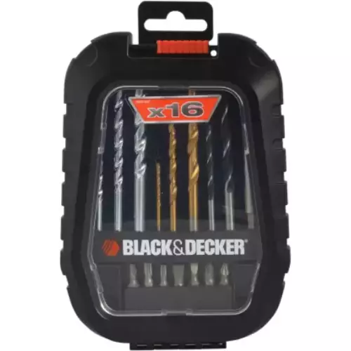 Buy Black+Decker A7186-XJ 16 pc Drill Bit Set with Metal,Wood and ...