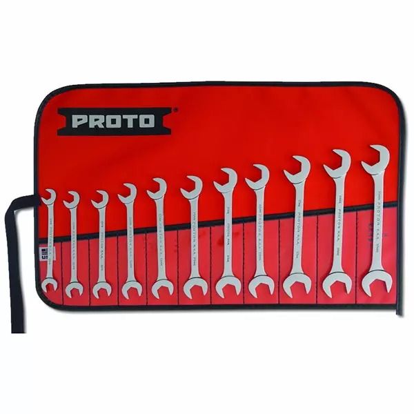 Buy PROTO Open End Wrench Set Alloy Steel Metric 4-3/4 to 7 inch ...