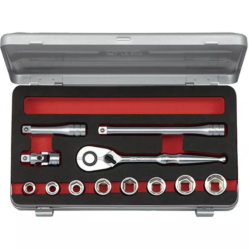 Buy Ktc Hexagonal Socket Set (3/8-3/4 Inch) with Ratchet & Extension ...