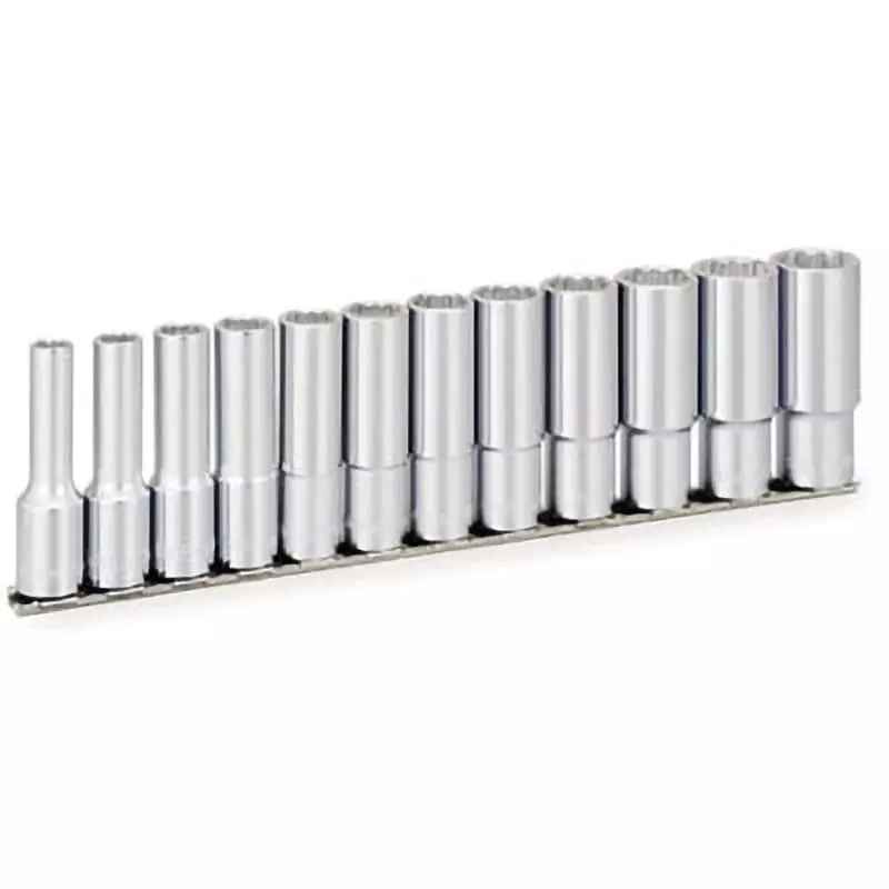 Buy TONE Deep Socket Set 12 Squares, With Holder inch Size, HDBL412 (12 ...