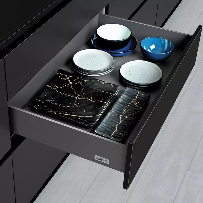 Buy Olive Slimca Standard Drawer 500x122 mm Grey 60 Kg Weight Capacity ...