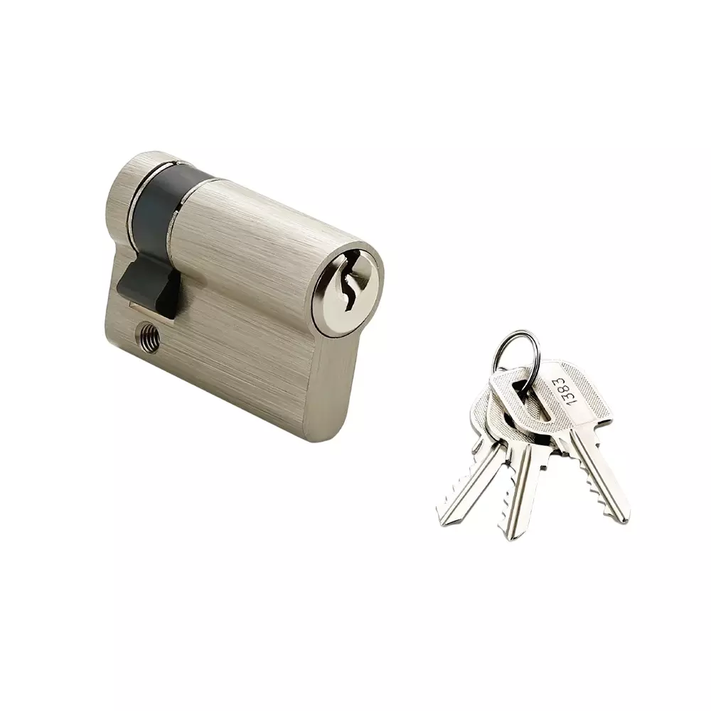 Buy Quba Euro Profile Half Cylinder With Regular Key Brass 45 mm AB ...