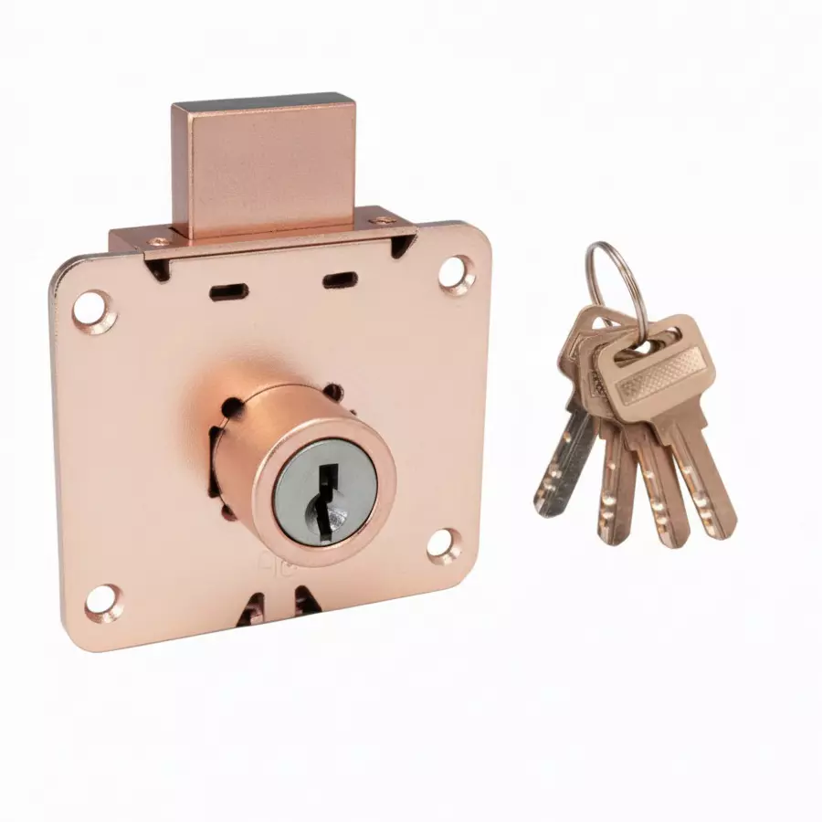 Buy Quba Cupboard Lock Dimple Key 30 mm RG Finish, Q 203C Online at ...