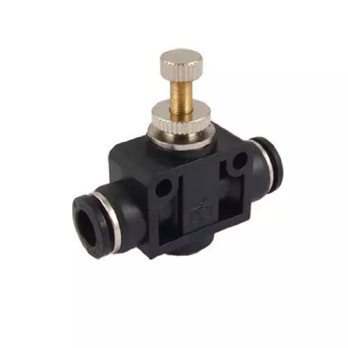 Buy BLW 2-Way Black Pneumatic Speed Controller Valve 10 mm Dia T-Shape ...