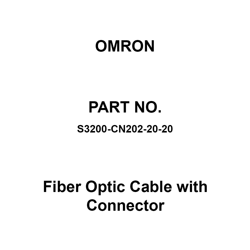Buy Omron Fiber Optic Cable with Connector 20 m Cable Length, S3200 ...