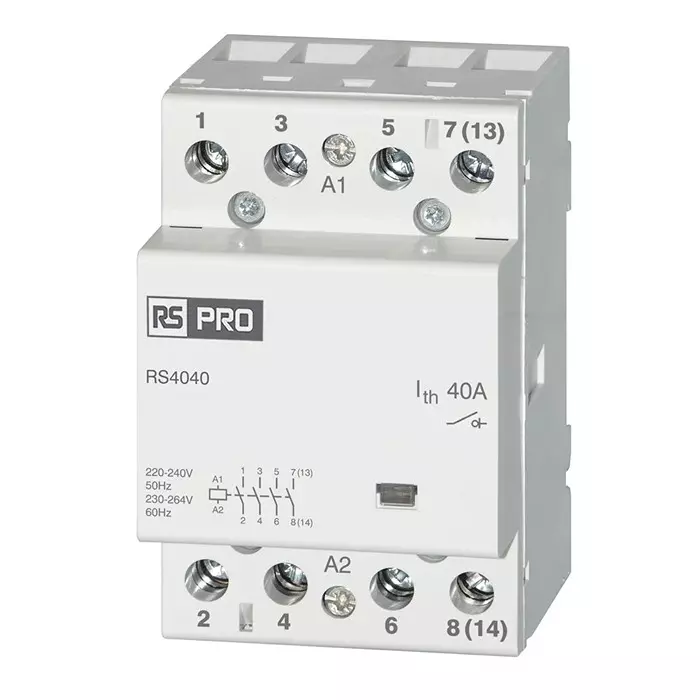 Buy RS PRO Contactor 4 Pole 230 V AC Coil Voltage 40 Amp Contact ...