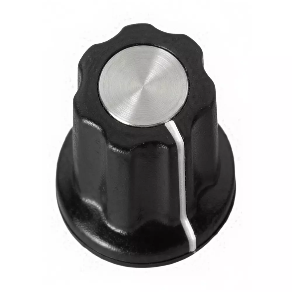 Buy DAVIES MOLDING Cylindrical Knob with Skirt Phenolic Black 20 mm ...