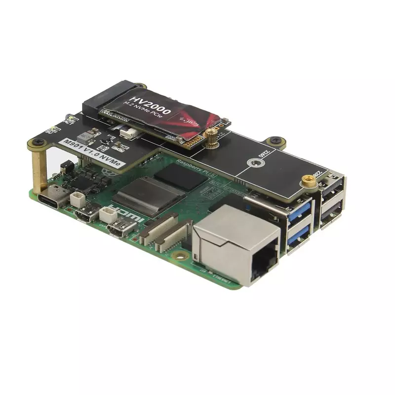 Buy GEEKWORM M901 PCIe to M.2 Key-M NVMe SSD PIP TOP for Raspberry Pi 5 ...