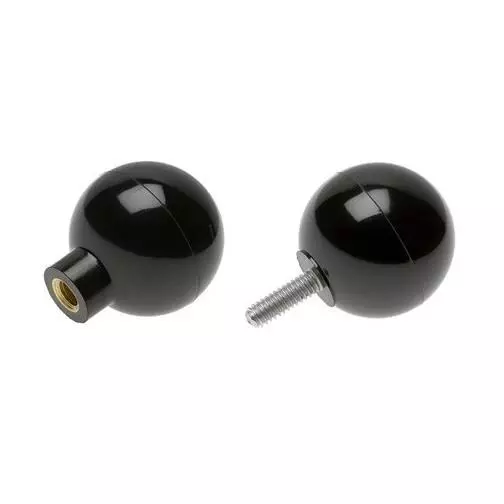 Buy DAVIES MOLDING Ball Knob Thermoset Plastic Black 19.81 mm (0.78 ...