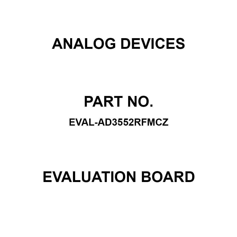 Buy ANALOG DEVICES DAC Evaluation Board for Evaluation Of AD3552, EVAL-AD3552RFMCZ Online at ...