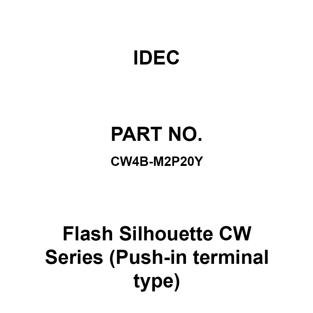 Buy IDEC Flash Silhouette CW Series (Push-in terminal type) 2A Push-In ...
