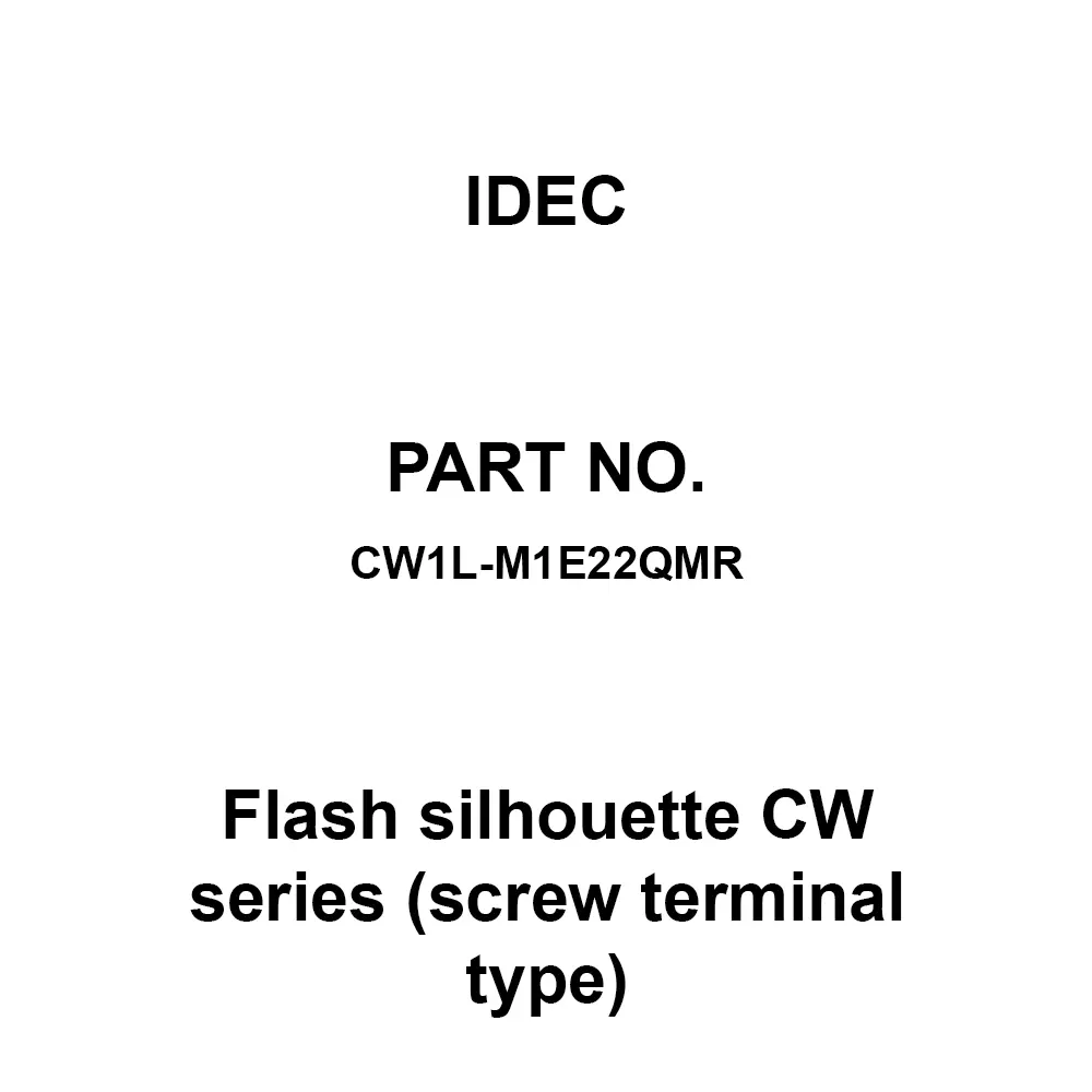 Buy IDEC Flash silhouette CW Series (screw terminal type) 2A2B M3.5 ...